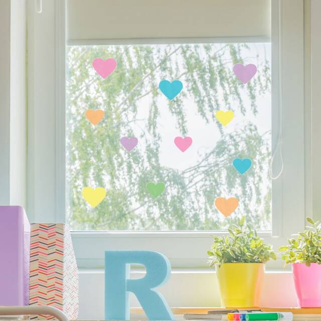 Rainbow Heart Window Stickers, Pastel Rainbow Decals by Etsy | uFurnish.com