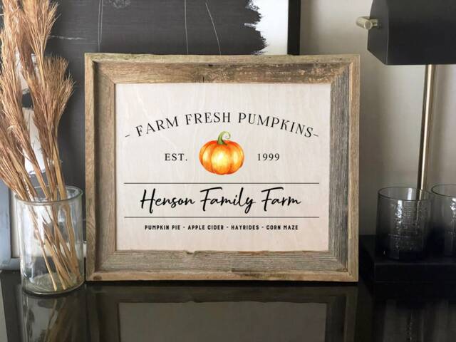 Farm Fresh Pumpkins Sign, Family Fall Decor, Autumn Signs, Reclaimed ...