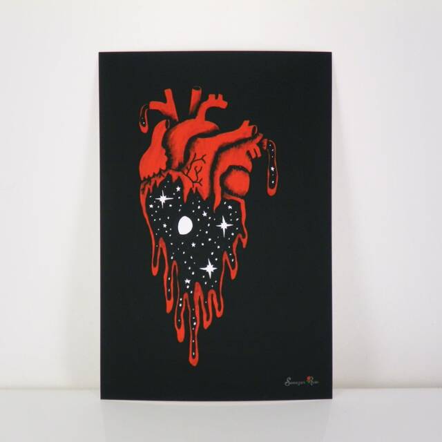Loss, Anatomical Heart, Rip, 4x6 Giclee Print by Etsy | ufurnish.com