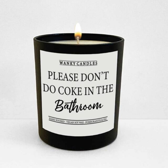Wanky Candle Black Jar, Rude Candle, Gift, Handmade Soy Wax Refillable ...
