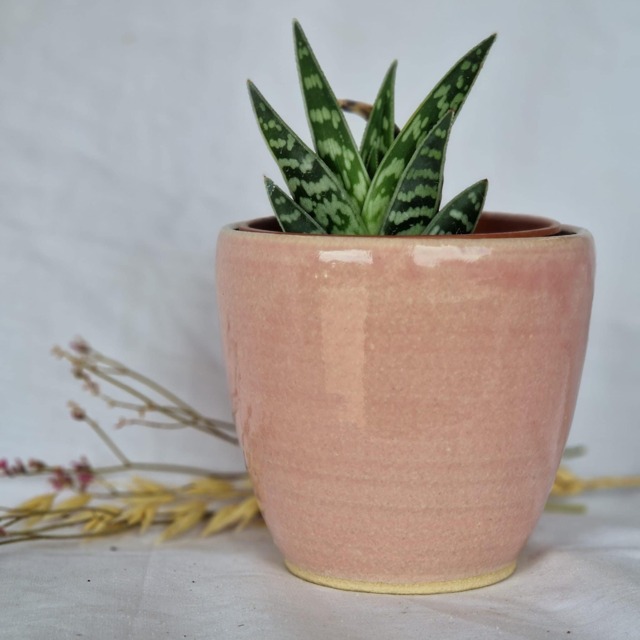 Candy Floss Pink Ceramic Planter, Handmade Glazed Pot, Plant Pots ...