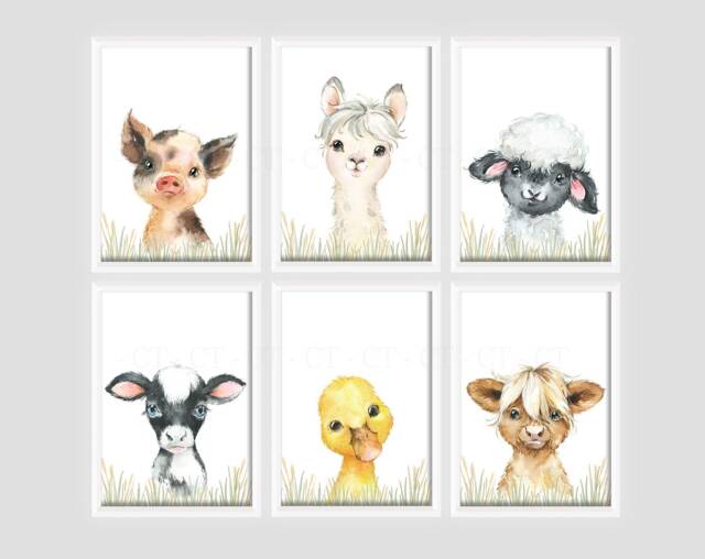 Choose Your Own Farm Animals Boys Girls A4 Or A3 Nursery Set Of ...