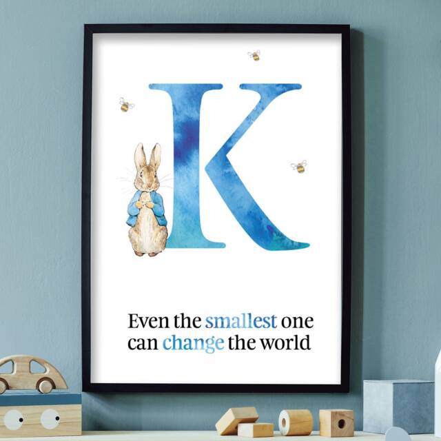 Official Peter Rabbit Print - Even The Smallest Blue Personalised ...