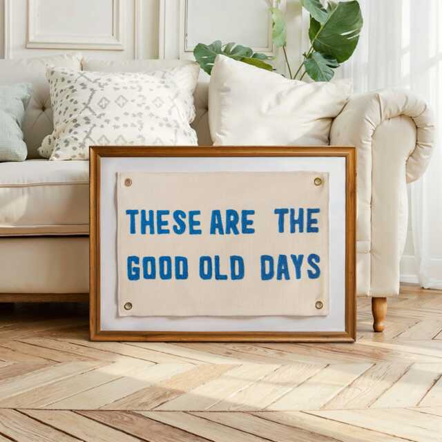 Good Old Days Flag , Hanging Canvas Banner Wall Decor, Vintage Banner ...