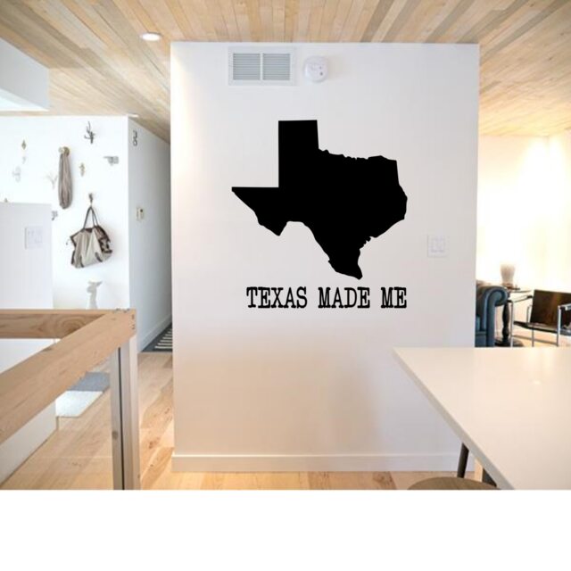 Texas Made Me With Map Of Wall Decal - Car by Etsy | ufurnish.com