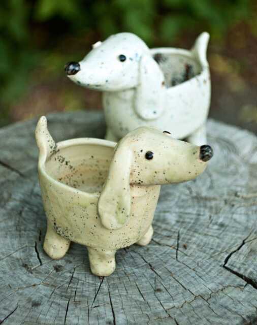 Ceramic Plant Pot Dog, Puppy, Dachshund by Etsy | ufurnish.com