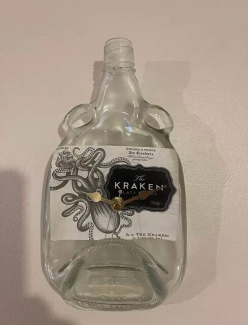 Kraken Rum Squashed/Flattened Bottle Wall Clock by Etsy | ufurnish.com