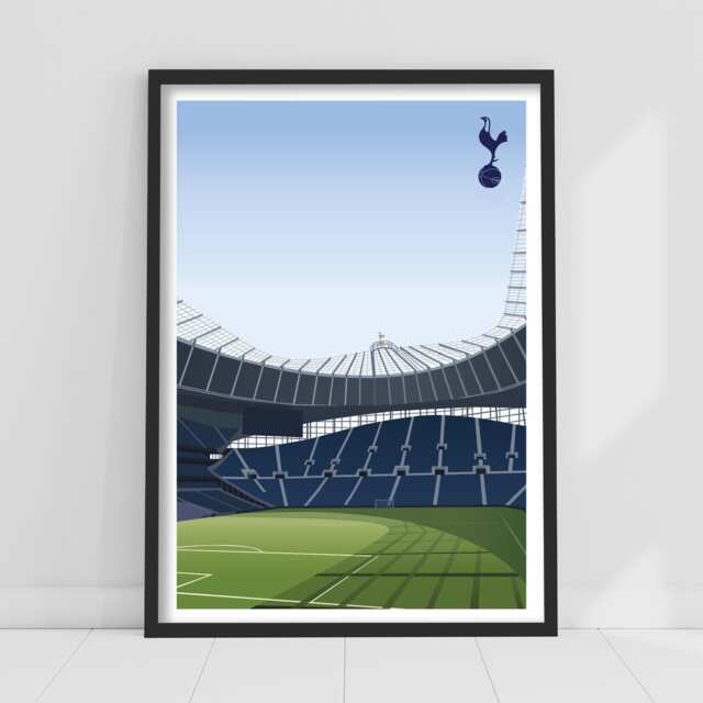 Tottenham Hotspur Print - Stadium From Corner Illustration Poster Wall ...