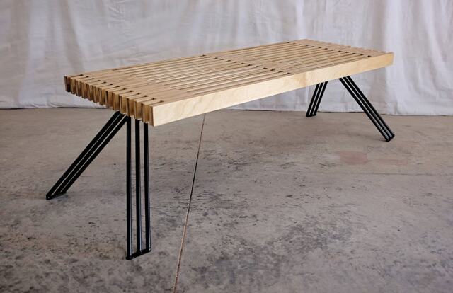 Modern Slatted Coffee Table by Etsy | ufurnish.com