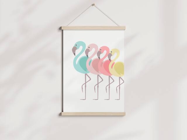 Flamingo Kids Print, Flamingos Poster, Girls Bedroom Wall Decor ...