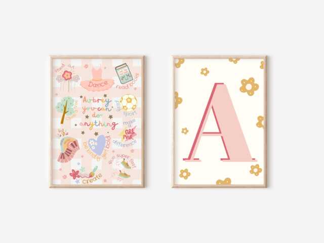 Personalised Girls, You Can Do Anything Prints. Positive Affirmation ...