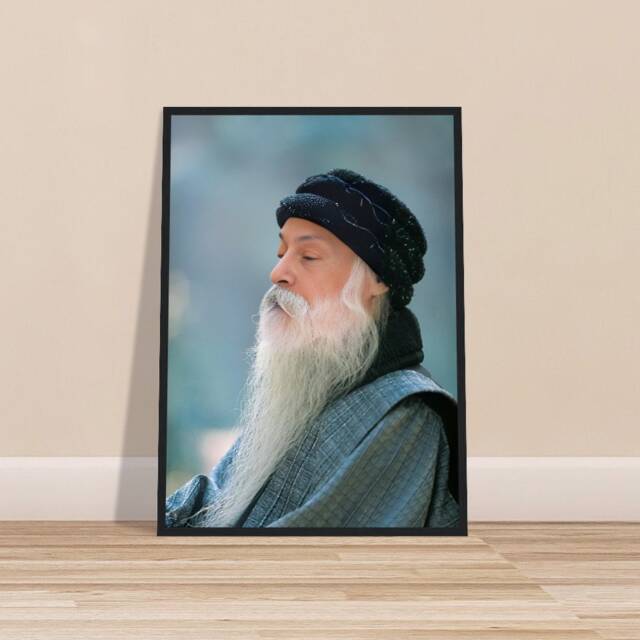 Osho Wooden Framed Portrait - Rajneesh Photo Sage Reminder Image Sacred ...