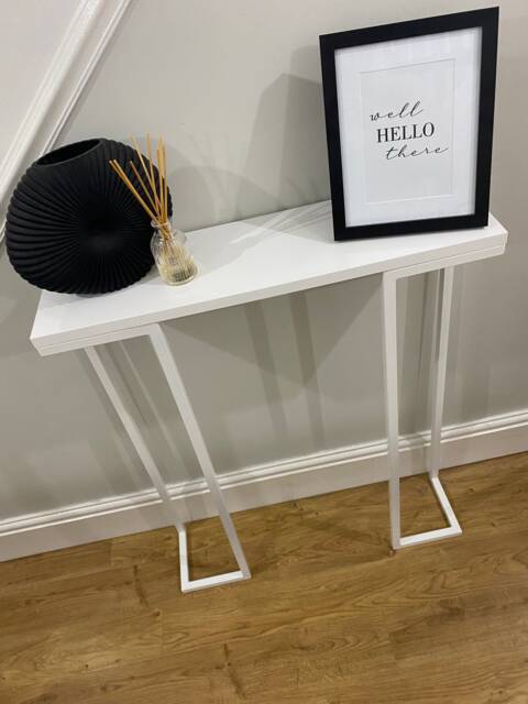 Console Table - White High Gloss Console Table . Any Size Or Height ...