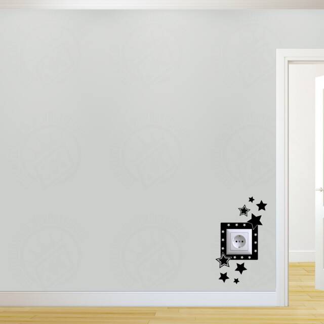 Wall Decal Socket Stars Light Switch Tattoo Self-Adhesive Detachable ...