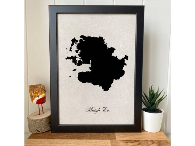 Map Of Co Mayo - Maigh Eo Poster Travel Print Ireland Minimalist Wall ...