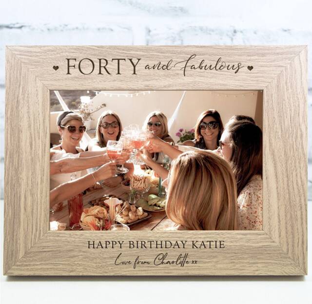 Personalised 40Th Birthday Photo Frame Gift Fabulous by Etsy | ufurnish.com