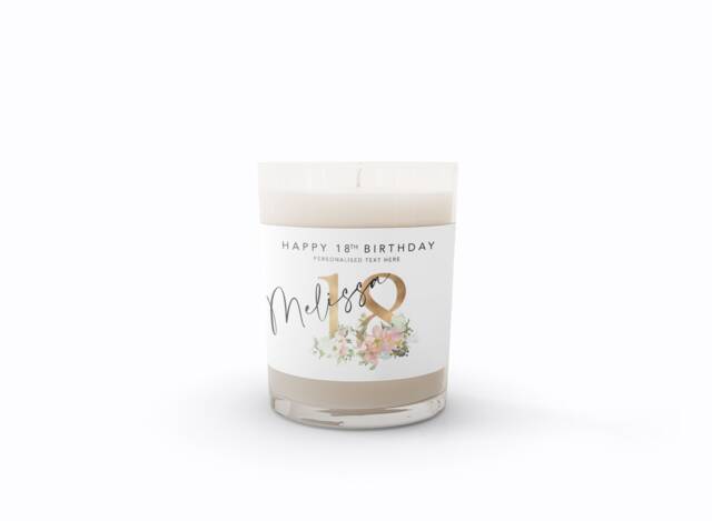 Personalised 18Th Birthday Candle Gift - Eighteen For Her, Best Friend ...
