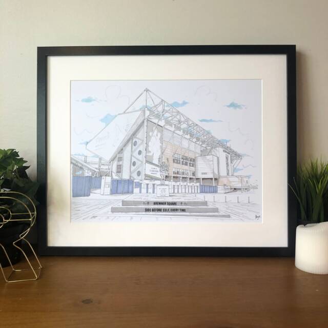 Elland Road Stadium Print, Leeds United Fc Wall Art, Lufc Football ...