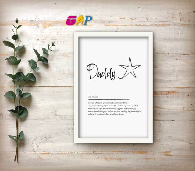 Dad Definition Print Custom Father's Day Gift by Etsy | ufurnish.com