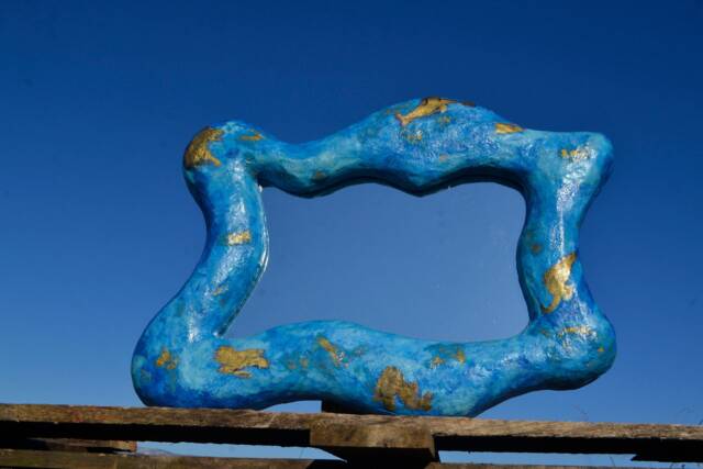 Blue Splash Mirror, Wiggly Wall Mirror, Framed Wavy Mirrors, Form ...
