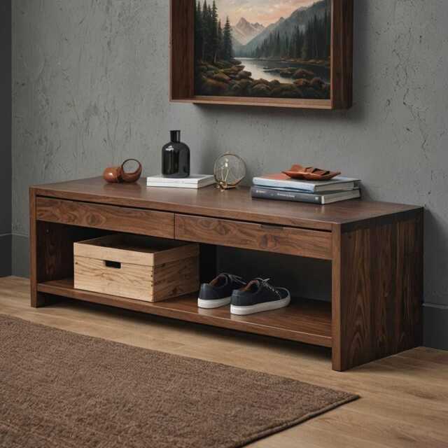 Shoe Rack Bench, Solid Oak Shoe With Seat, Rack, Sideboard, Console ...