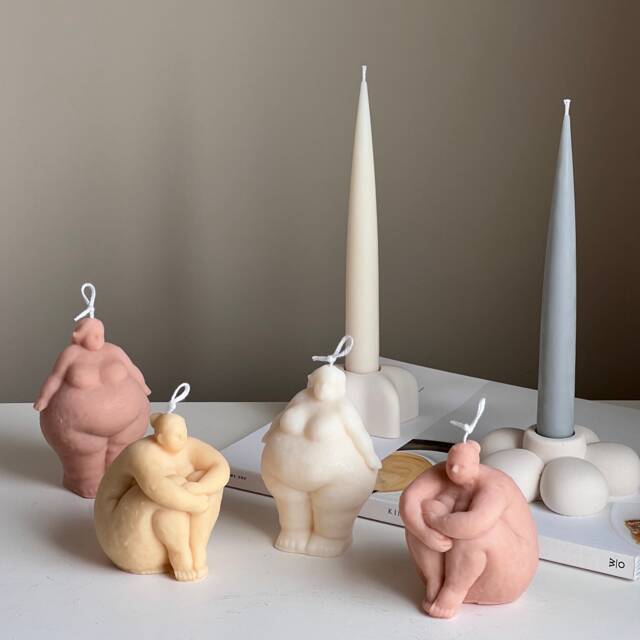 Handmade Curvy Body Soy Candle Woman Torso Sculpture by Etsy | ufurnish.com