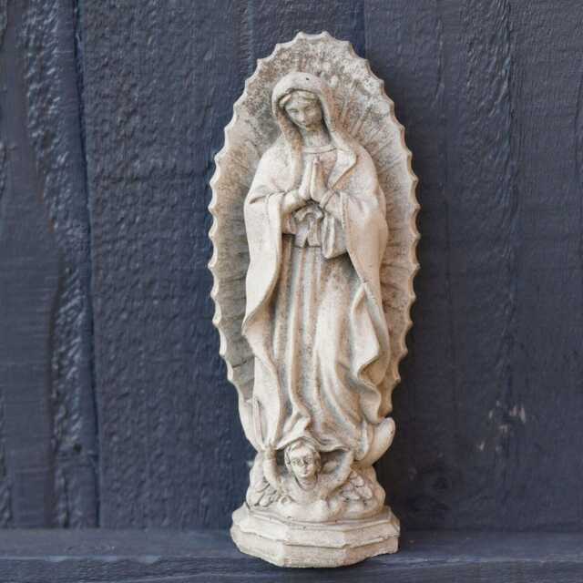 Virgin Mary Stone Statue - Christian Jesus Religious Garden Decoration ...