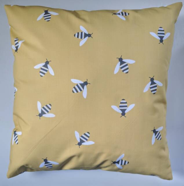 Cushion Cover in Anorak Buzzy Bee Mustard Yellow 16 by Etsy | ufurnish.com