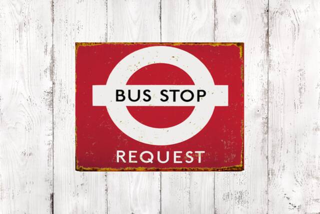 Retro Bus Stop Metal Sign Vintage Wall Art Plaque by Etsy | ufurnish.com