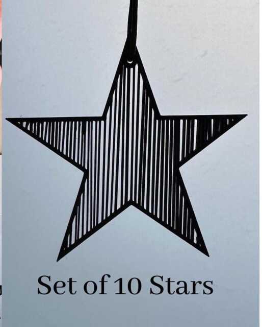 10 Christmas Stars, 3D Printed Biodegradable Ecoplastic, Ornaments ...