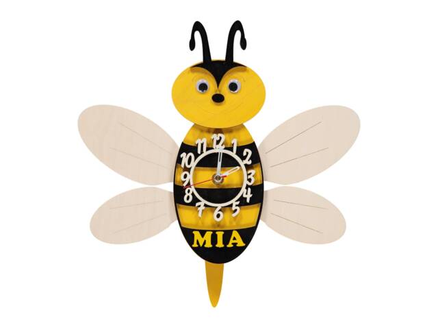Bee Personalised Wooden Pendulum Children's Clock by Etsy | ufurnish.com
