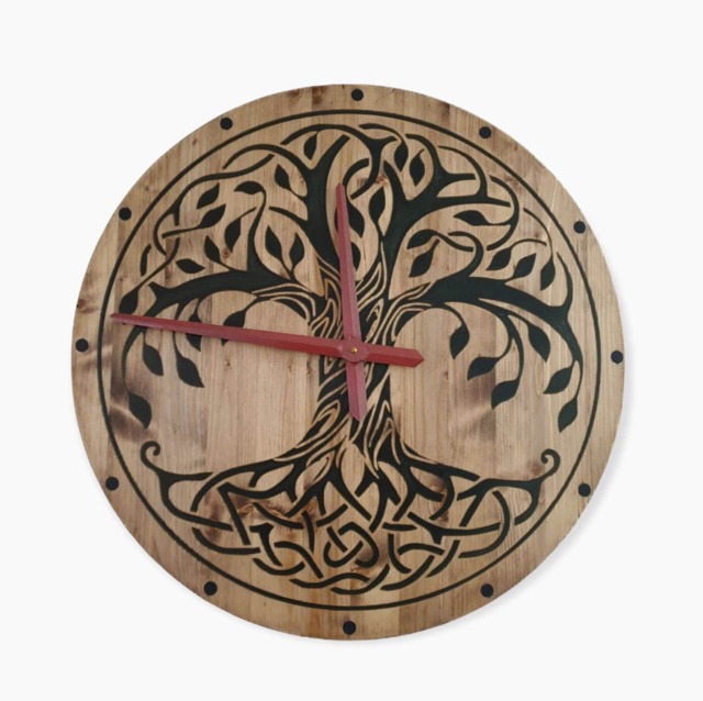 Big Tree Of Life Wooden Wall Clock/Wall Decor Home Interior Living Room ...