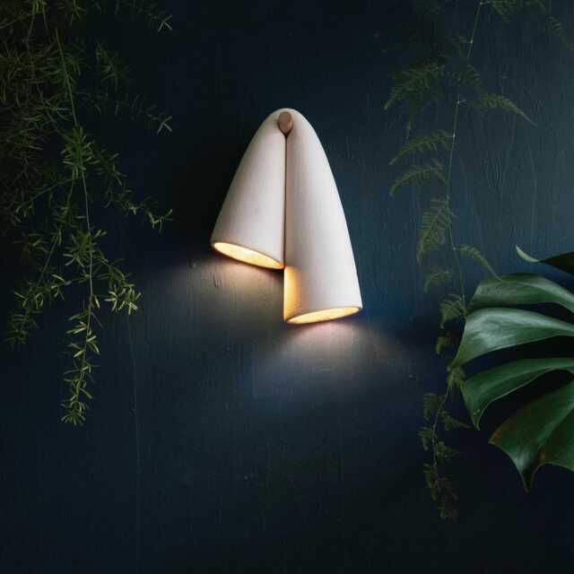 Handmade Ceramic Wall Light, Minimalist Sconce, White Clay Lamp ...