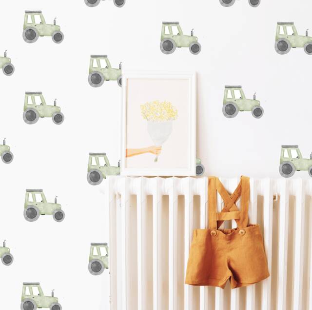 Green Tractor Wall Decals X18 , Farming Decals, Sticker, Wallpaper by ...