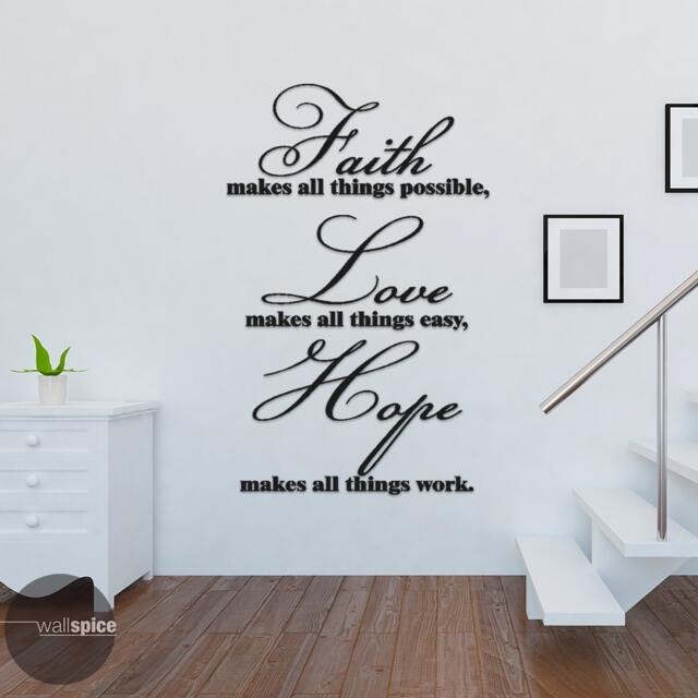 Faith Makes All Things Possible Love Hope Vinyl Wall Decal Sticker by ...