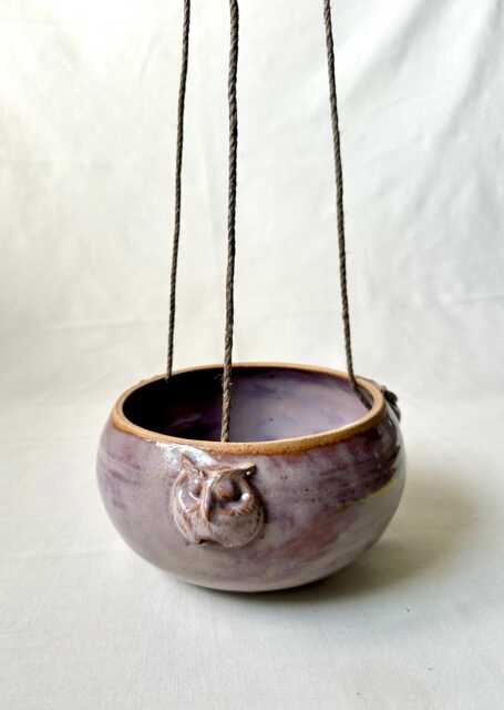 Gargoyle Planter, Hanging Shallow Planter, Ceramic Planter With ...