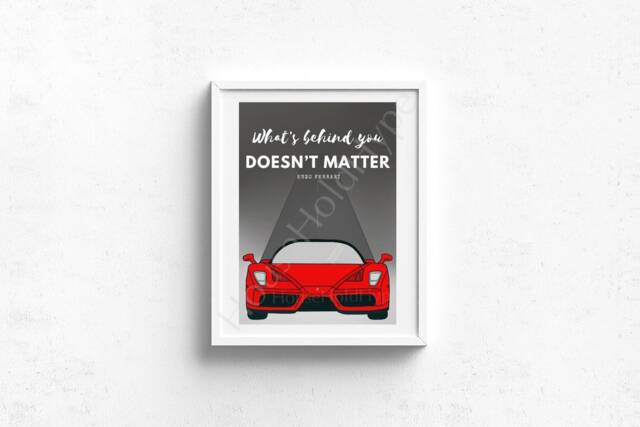 Formula 1 Inspired Wall Art, Enzo Ferrari Quote Decor, Inspirational ...