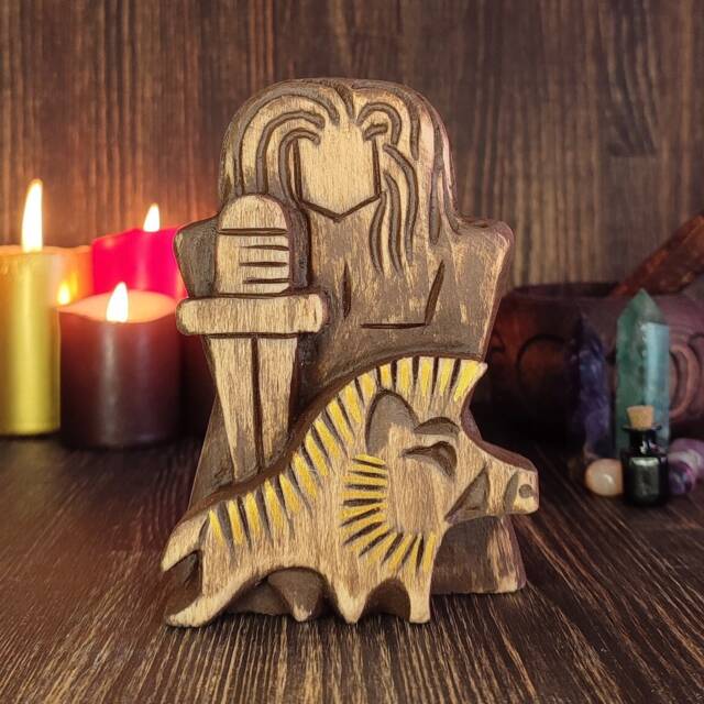 Freyr Statue God Scandinavian Decor Mythology Figurine Sculpture Viking ...