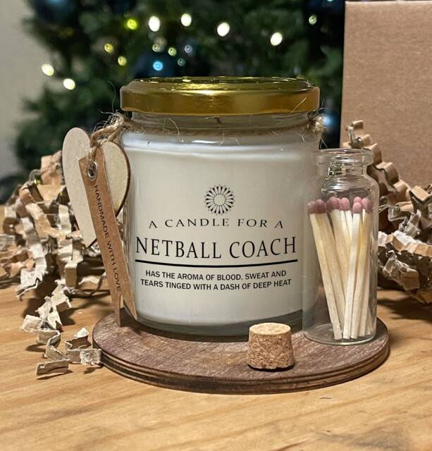 A Candle For Netball Coach Funny Joke Soy Candles Gift Present Women ...