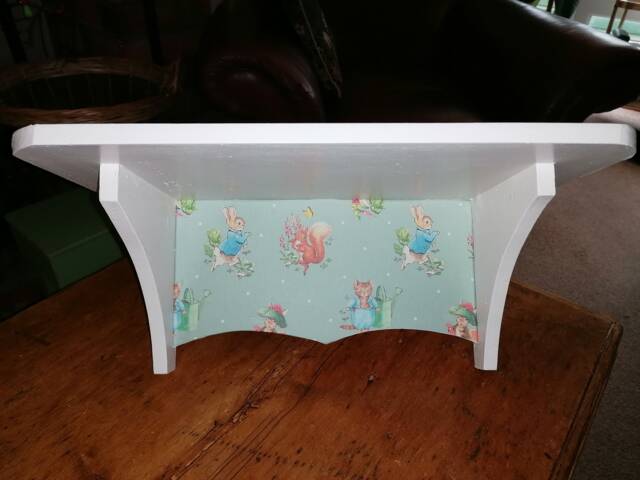 Wooden Wall Shelf Made Using Peter Rabbit Beatrix Potter Designs Baby ...