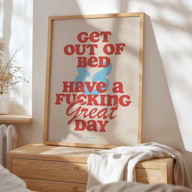 Retro Positive Quote Unframed Print - Wall Art Decor Poster Funky ...