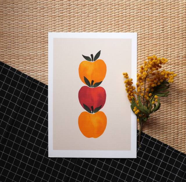 "Map/Poster ""Top As Three Apples" by Etsy | ufurnish.com