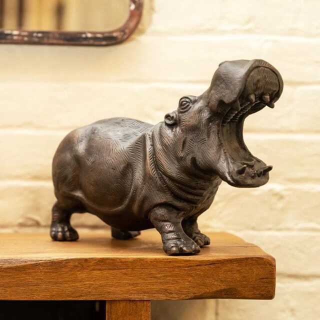 Cast Aluminium Hippo Sculpture by Etsy | ufurnish.com