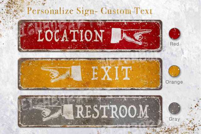 Custom Metal Direction Sign Personalized Wall Decor by Etsy | ufurnish.com