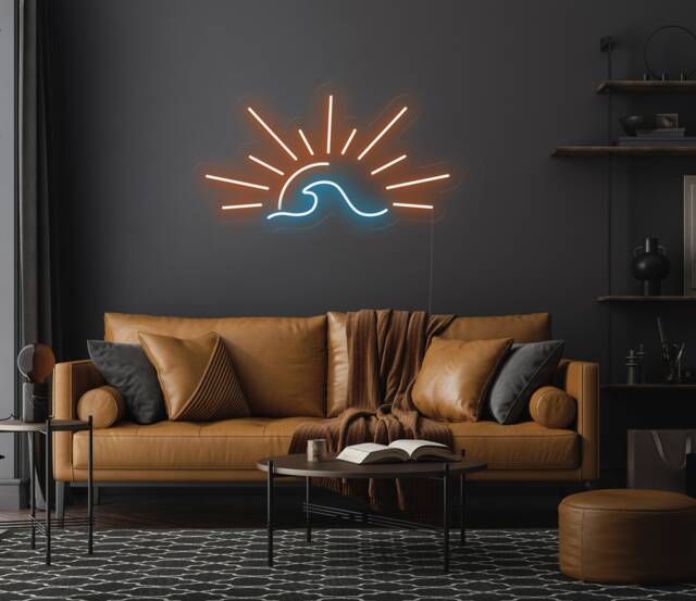 Sun Wave Neon Sign - Led Neon Sign, Wall Decor, Sunset Led Sign ...