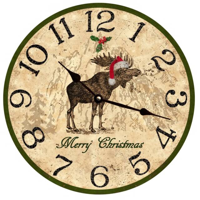 Holiday Moose Clock - Rustic Cabin Style Christmas Wall by Etsy ...