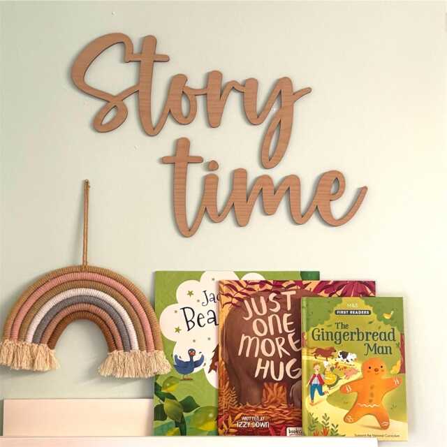 story Time Wall Art - Children's Book Corner Wooden Cut Words by Etsy ...