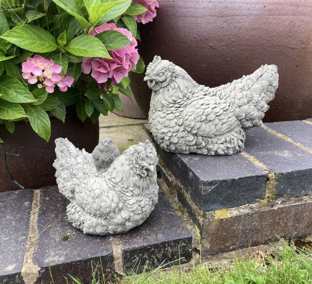 Reconstituted Stone Pair Of Chicken Ornaments by Etsy | ufurnish.com