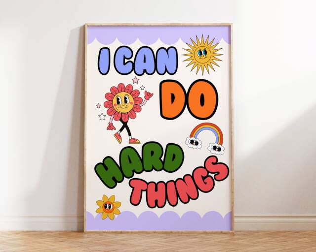 Children's Affirmation Wall Art - Kids Bedroom Girl Poster Positive ...