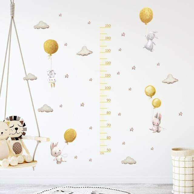 Stickers Baby Room, Baby Wall Toise, Child Animal Toise Sticker ...